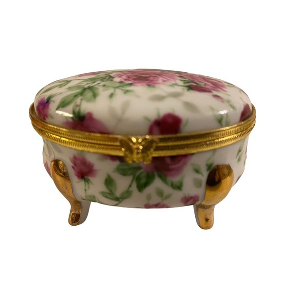 Unbranded | Storage & Organization | Vintage Oval Footed Trinket Box ...